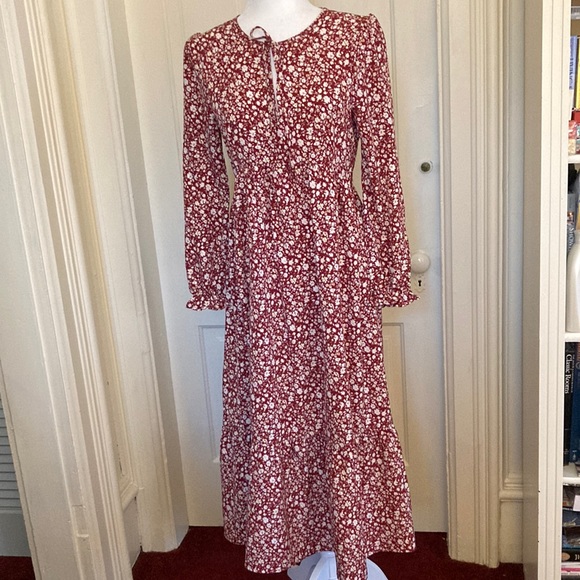 Coolmee | Dresses | Granny Dress In Cute Red Print So Silky Soft Large ...